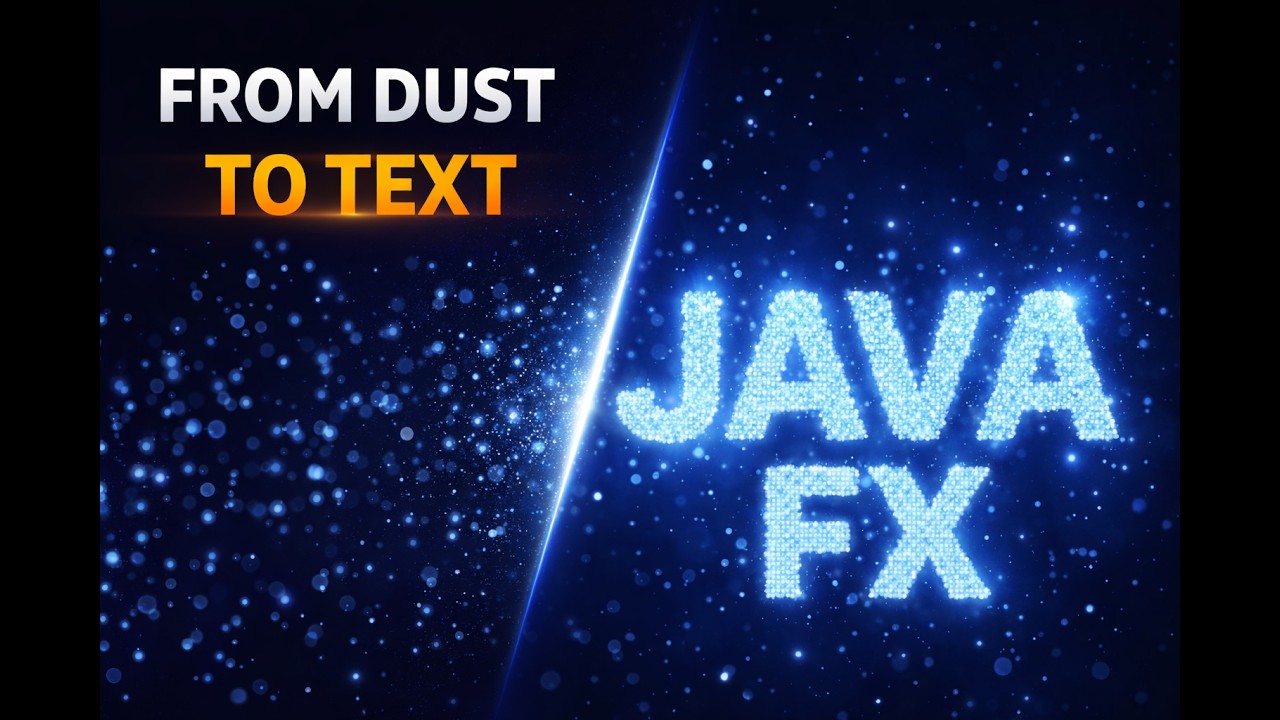 This Text Appears From Dust | JavaFX Particle Animation