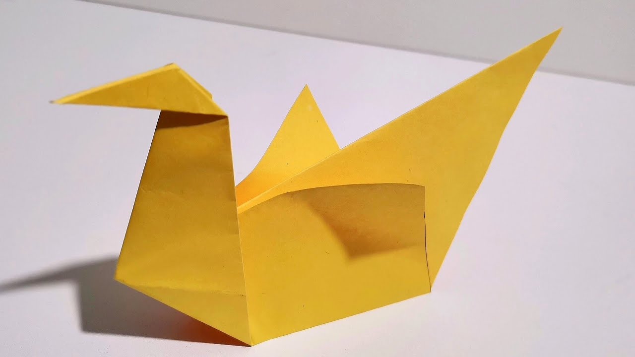 How to make an easy and quick origami paper duck 🦆 Origami duck