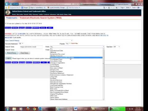 USPTO TESS Structured Search