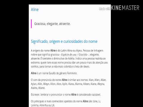 Significado Dos Nomes Aline E Luna! 💖💋💖