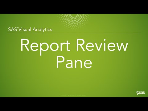 SAS Demo | Use the Report Review Pane to Improve VA Report Performance