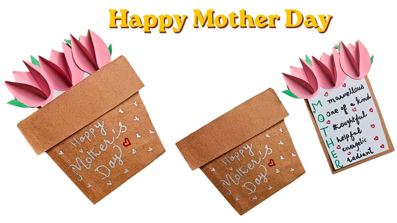 DIY Mother’s Day Card 💖 Easy Handmade Card Idea Step by Step Tutorial