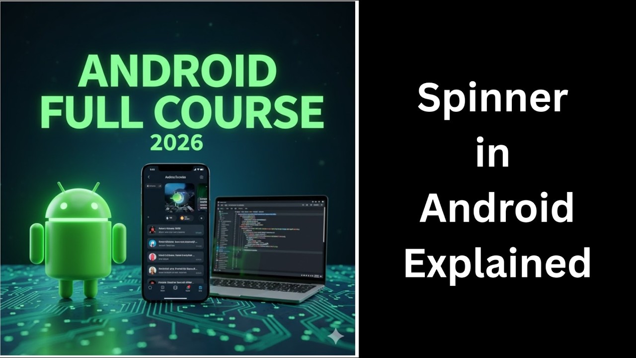 Spinner in Android Explained | Dropdown Menu UI | Android Course (99)