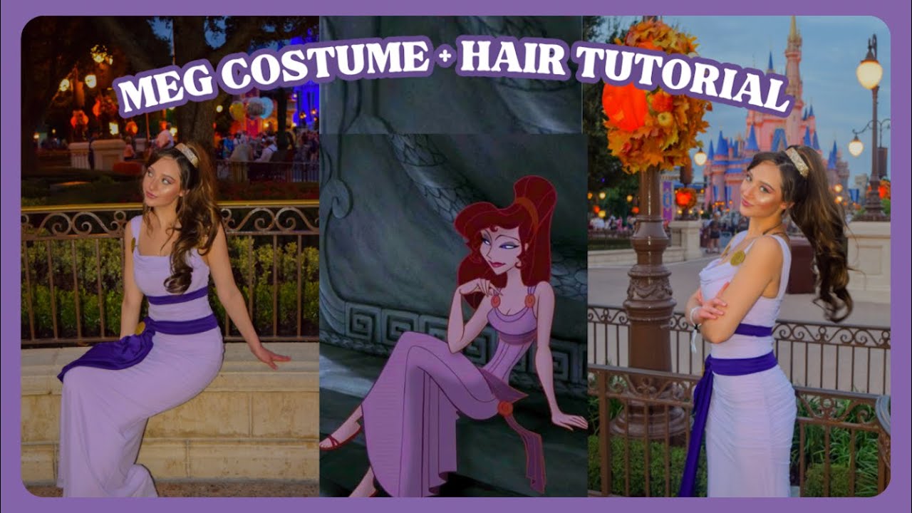 how i made my meg costume for disney world! | halloween DIY • hair tutorial • hercules