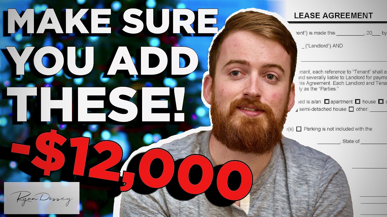 5 Clauses You REALLY Want To Have In Your Lease 😥 As A Real Estate Investor