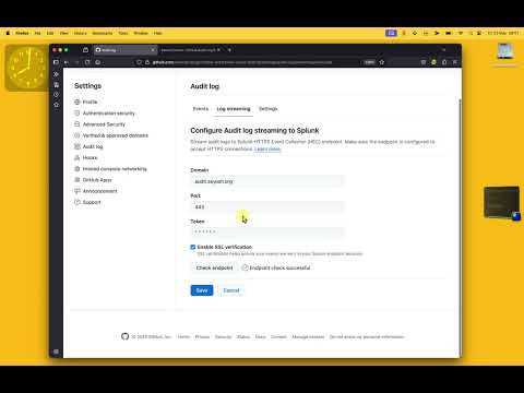 GitHub Enterprise Audit Log Streaming Setup