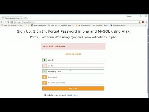 Learn Post form data using ajax and form validation in php part2 - Mind Luster