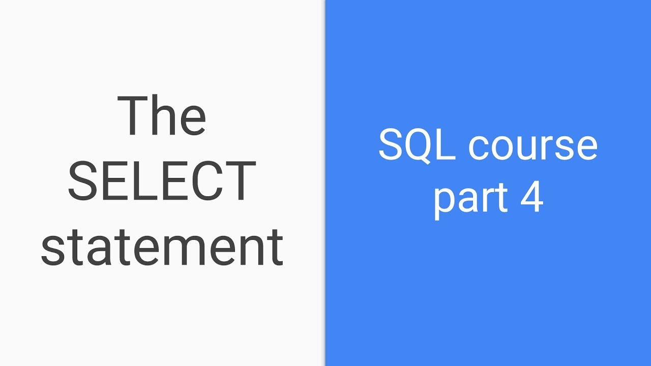 SQL tutorial for beginners | Part 4 | Basic SELECT statement