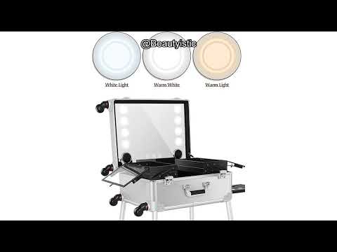 FAHKNS Aluminum Trolley Makeup Case Review: Is the LED Lighting & Mobility Worth It?