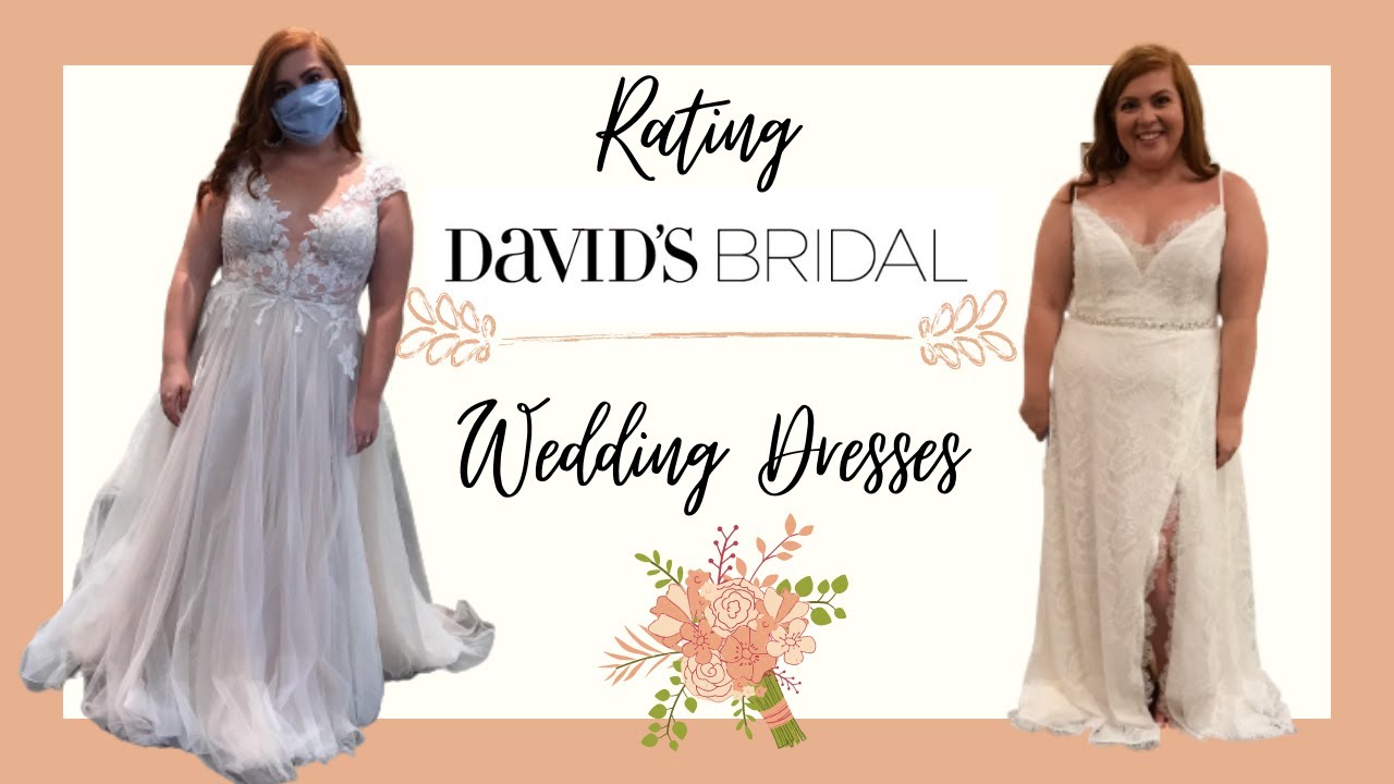 RATING WEDDING DRESSES FROM DAVID'S BRIDAL | *Plus size*