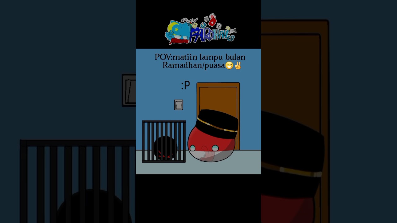 Matiin lampu bulan biasa💀 VS bulan ramadhan😁✌️|| #memes#countryballanimation#countryballs