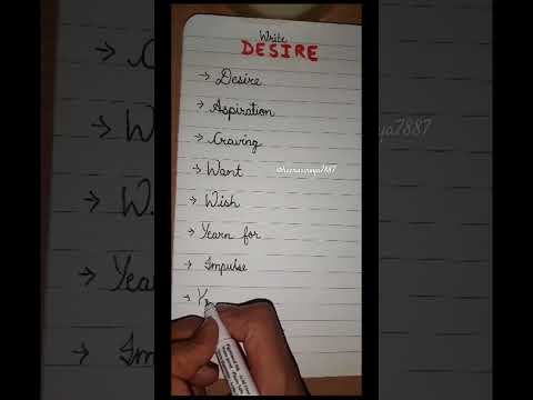 Desire in different way 😁 #heenasiroya #love #desire #handlettering #ytshorts #writing #synonyms