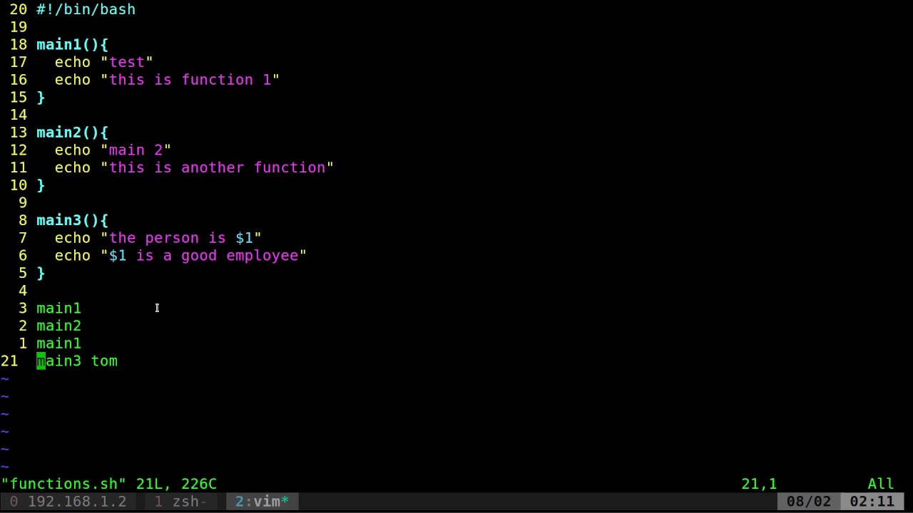 02 Shell Script Functions Tutorial