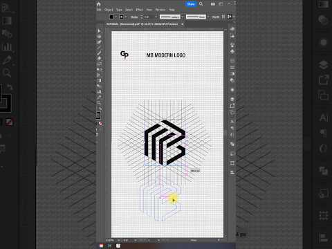How to design a Professional Modern Logo MB in Adobe Illustrator #illustrator #logodesign