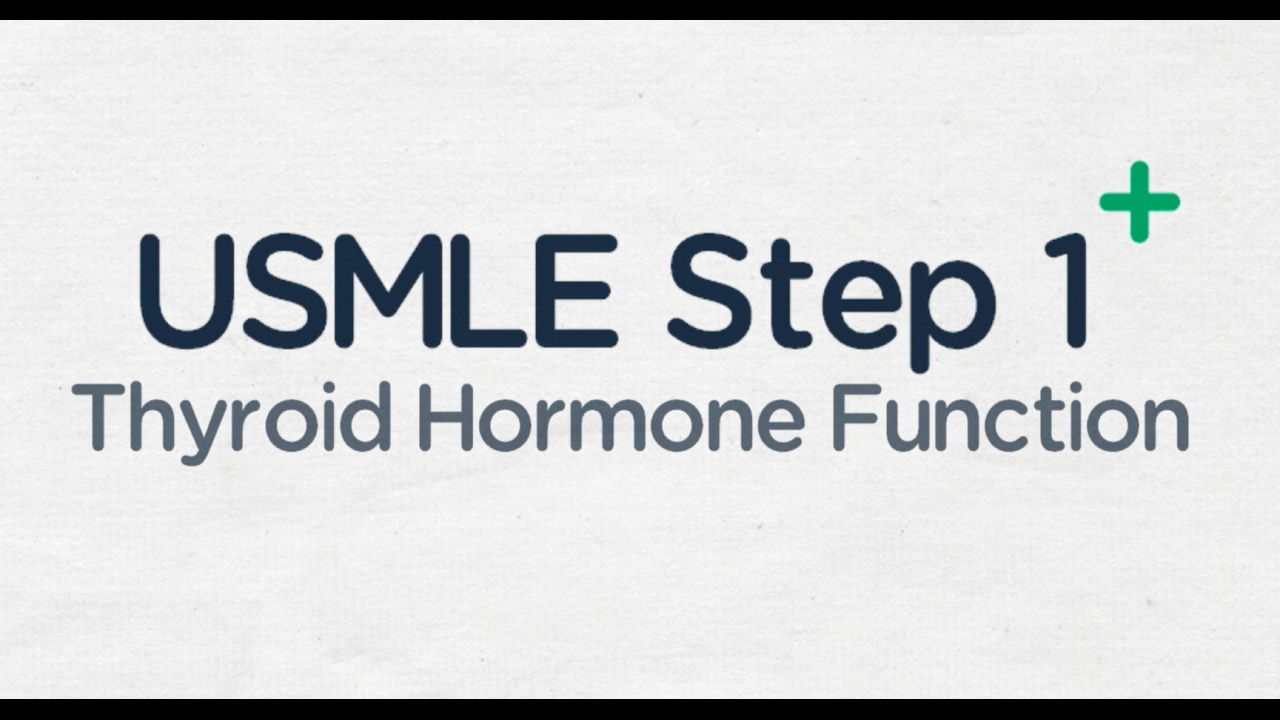 USMLE Step 1: Thyroid Hormone Function
