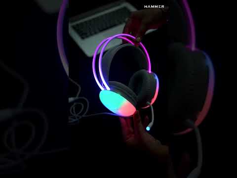Hammer Blaze Gaming Headphoneπ€©π§ | RGB Lights | Black and Cyan #unboxingvideo #gamingheadphone