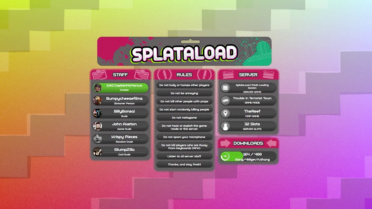 SplataLoad! | Garrys Mod Loading Screen