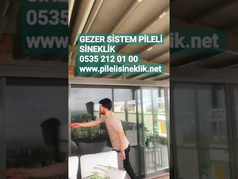 Gezer sistem pileli sineklik. Sürme doğramalar ve geniş mekanlar için ideal sistem. #sineklik