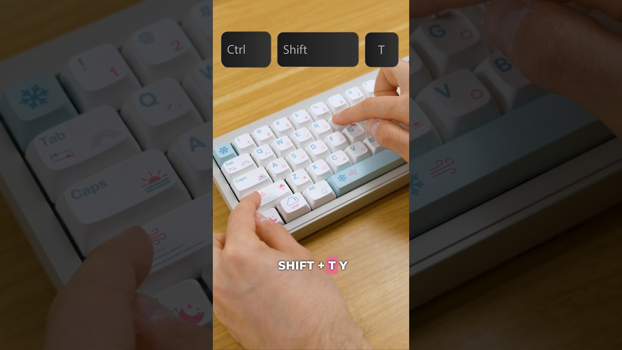 Utiliza CTRL + SHIFT + T