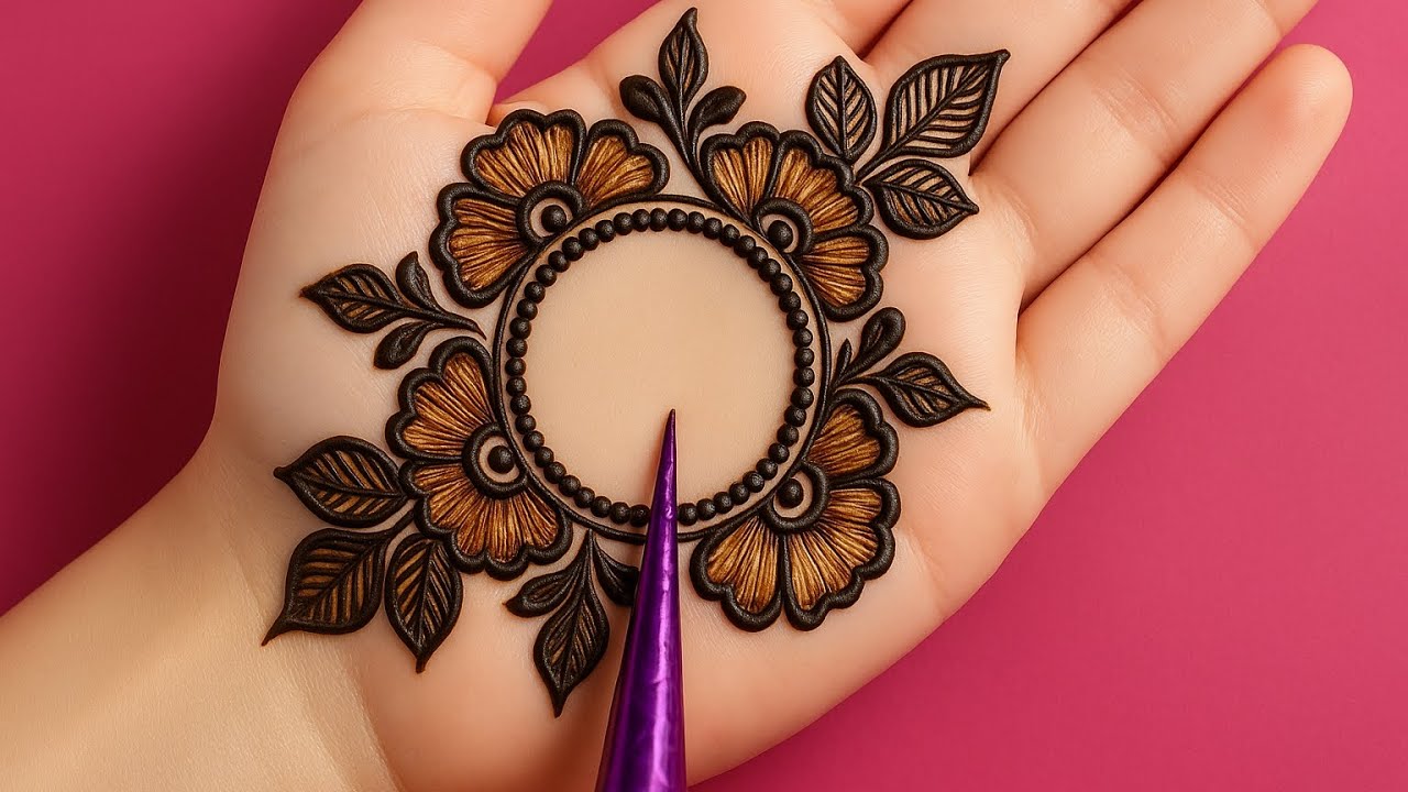 New Stylish front Hand Mehndi Design 2025 | Simple & Elegant Floral Pattern