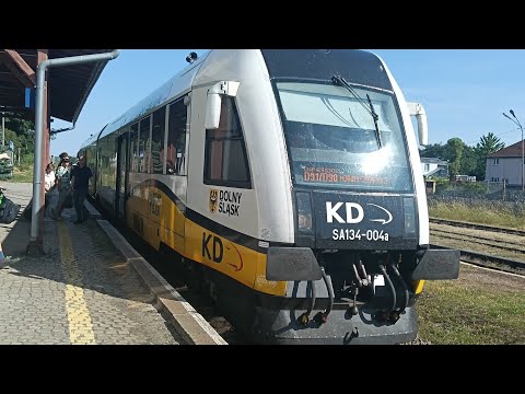 SA134-004 KD Z LEGNICY DO KUDOWY ZDRÓJ ODJAZD Z STACJI ZĄBKOWICE ŚLĄSKIE.