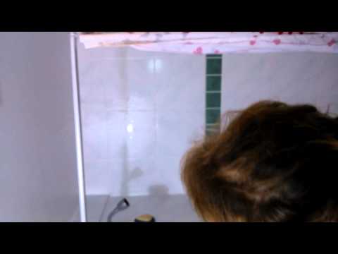 Otto Peeing in Bryan's shower