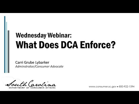 What Does SCDCA Enforce?