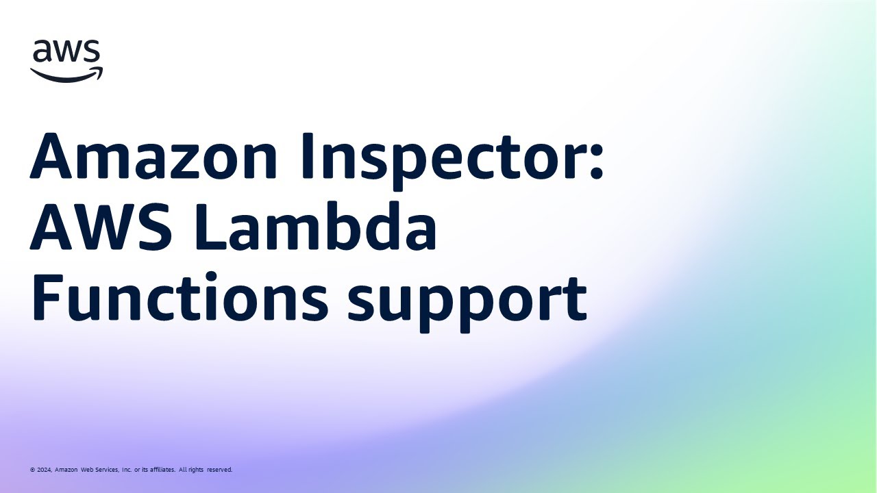 Amazon Inspector: AWS Lambda Functions support | Amazon Web Services