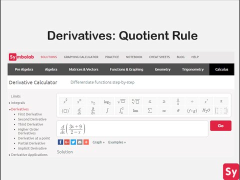 Derivatives: Quotient Rule