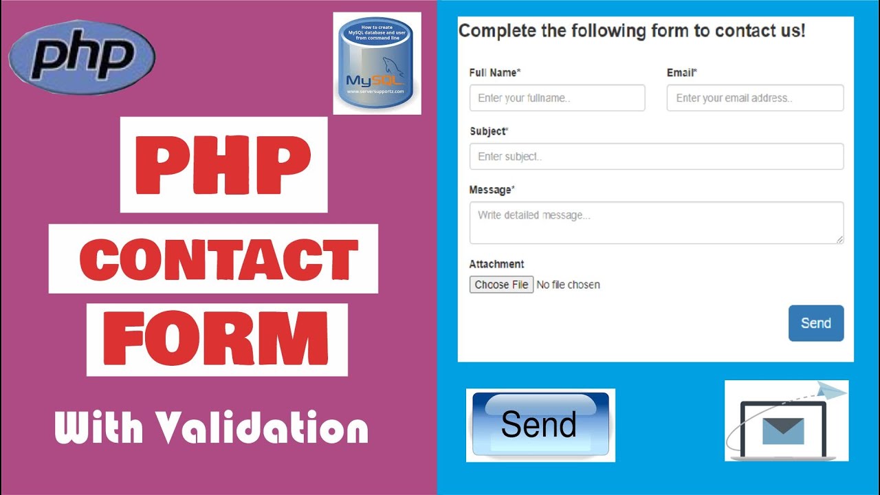How to create php contact form with validation