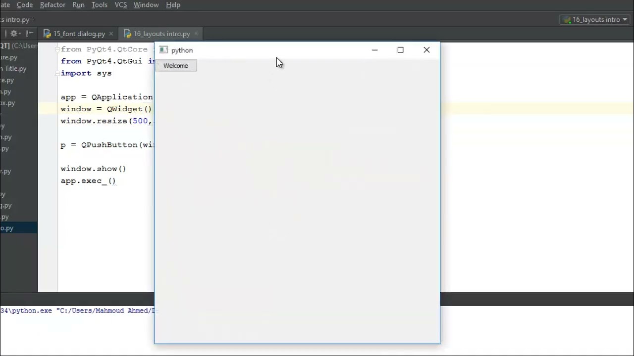 30  Absolute Positioning In PyQT