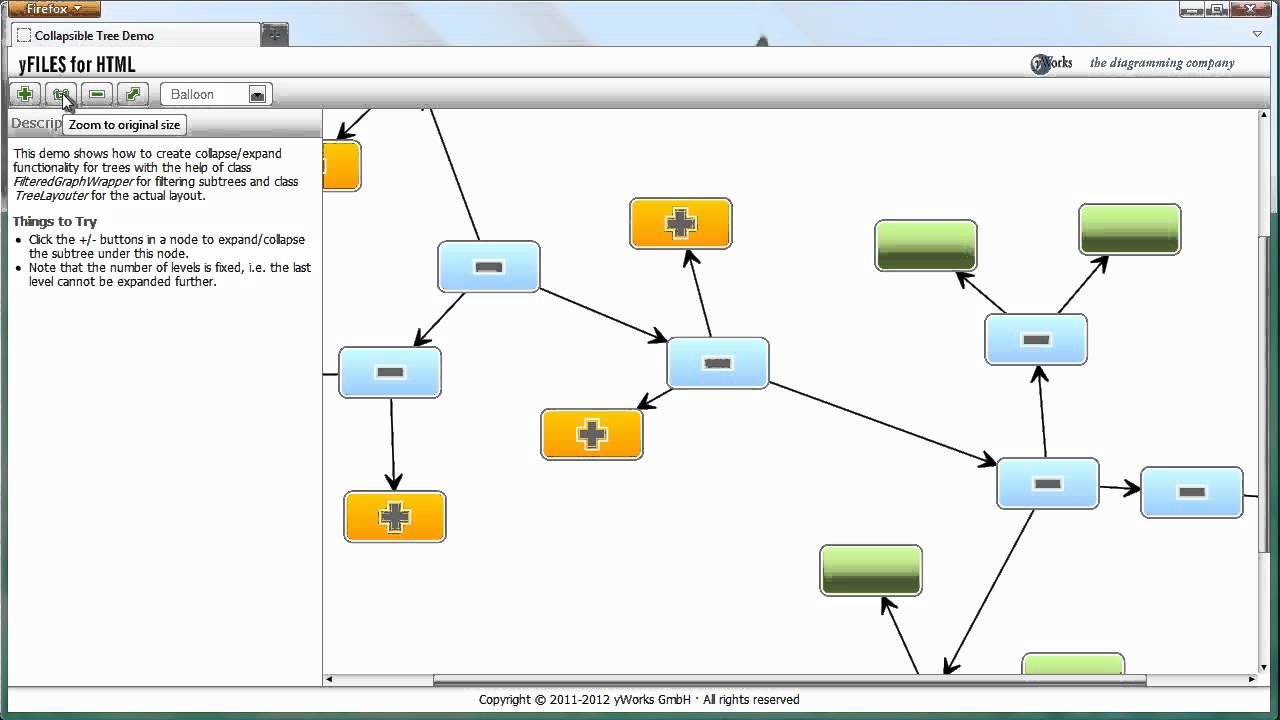 Collapsible Tree Demo [yFiles for HTML]