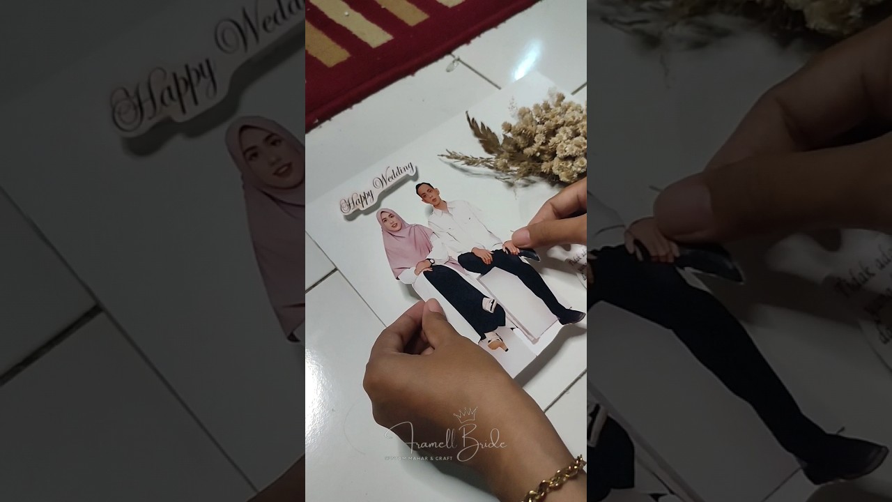 3D FRAME kado wedding kekinian #caramembuat #tutorial #3Dframe #maharnikah