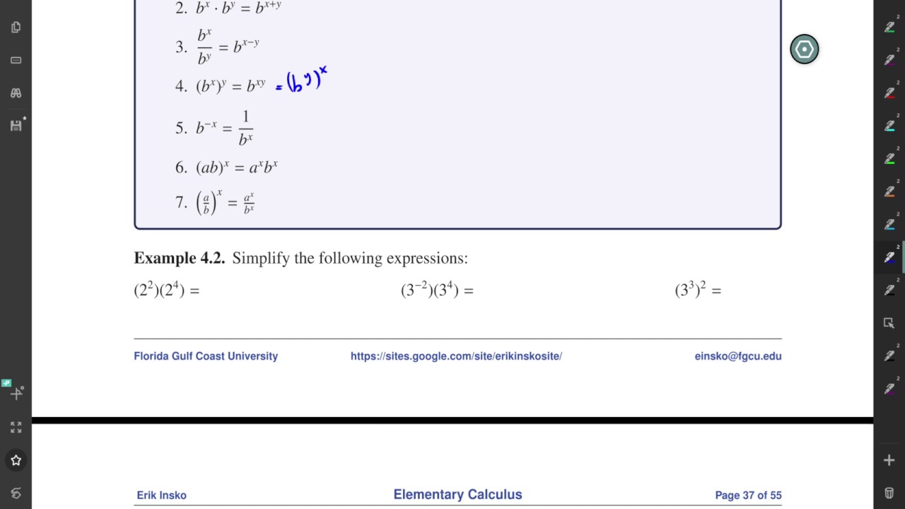 Elementary Calculus Example 4 2