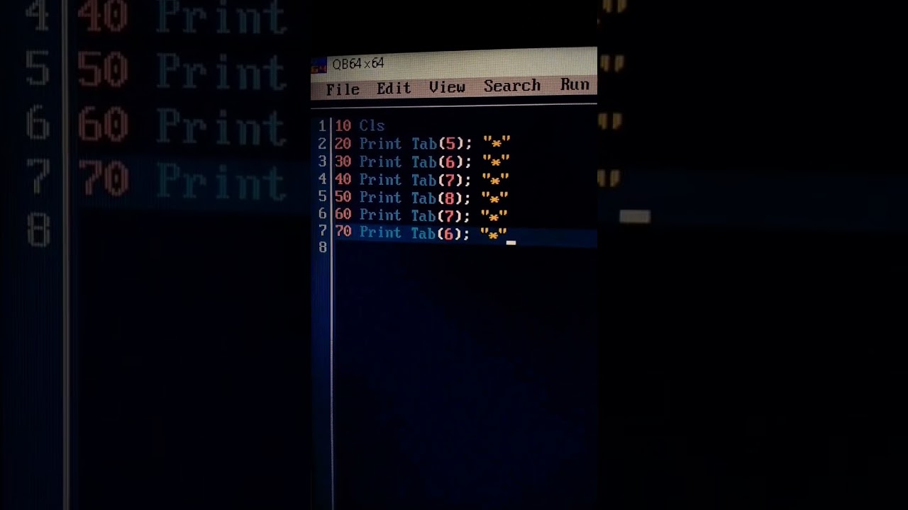 Making pattern in qbasic. #basic