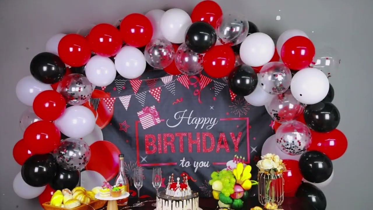 Red Birthday Decoration Kit Easy to Setup For Party & Event