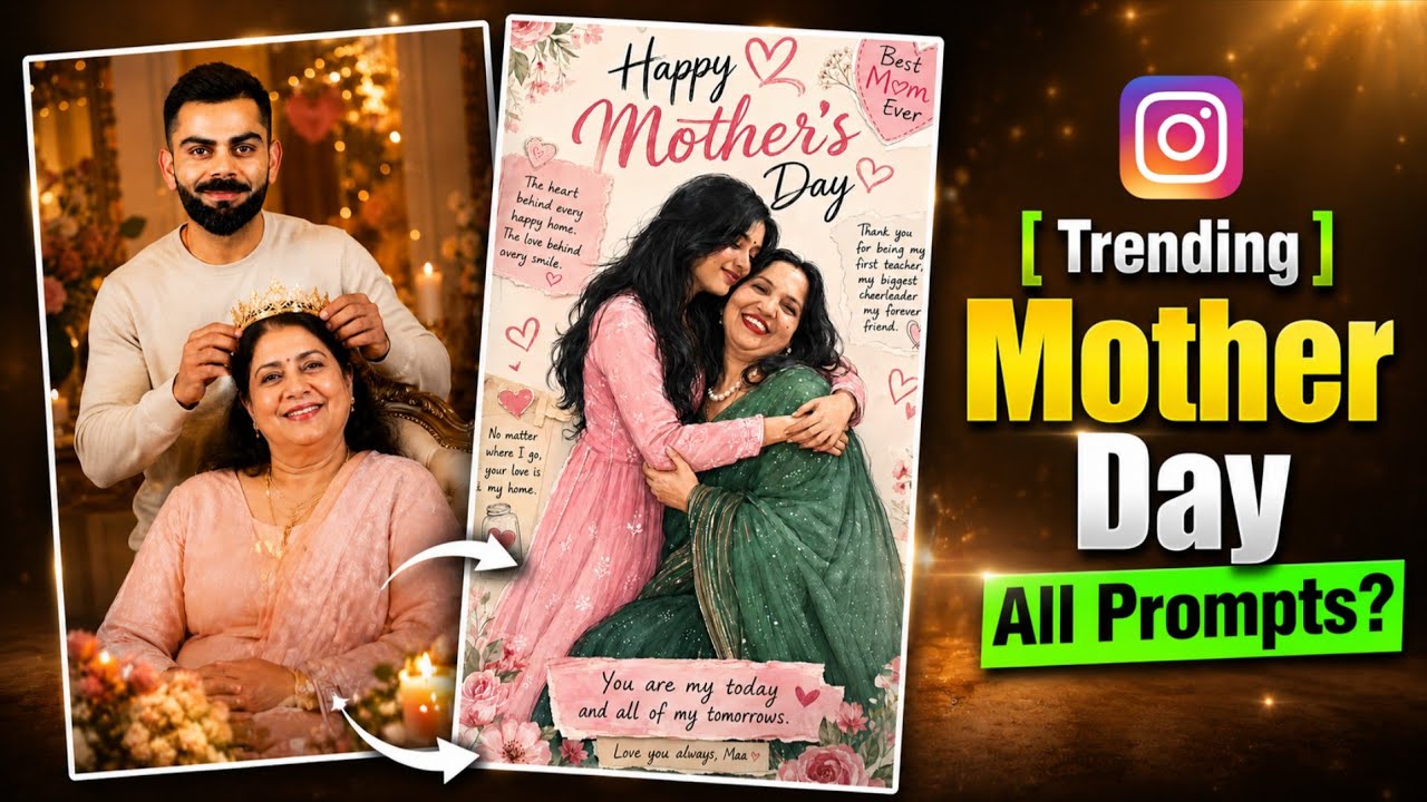 Trending Mother Day Ai Photo Prompt - Motion Day Special Photo Editing Chatgpt | Mother Love Photo