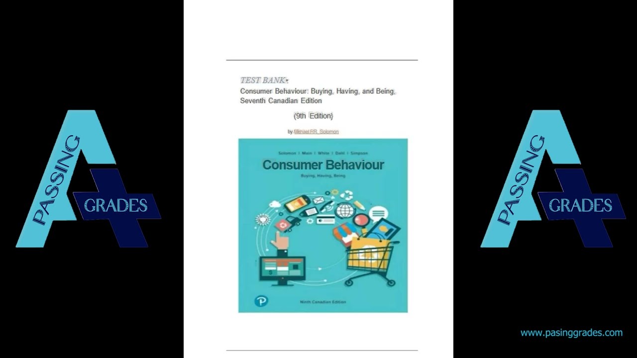 Test Bank For Consumer Behaviour, Buying, Having, and Being, Canadian Edition, 9th Editio by Solomon