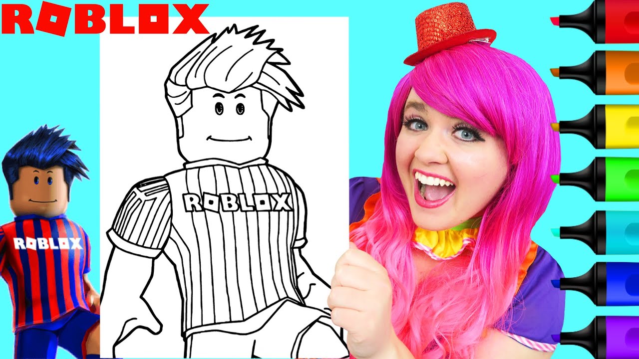 Coloring Roblox Soccer Player | Markers