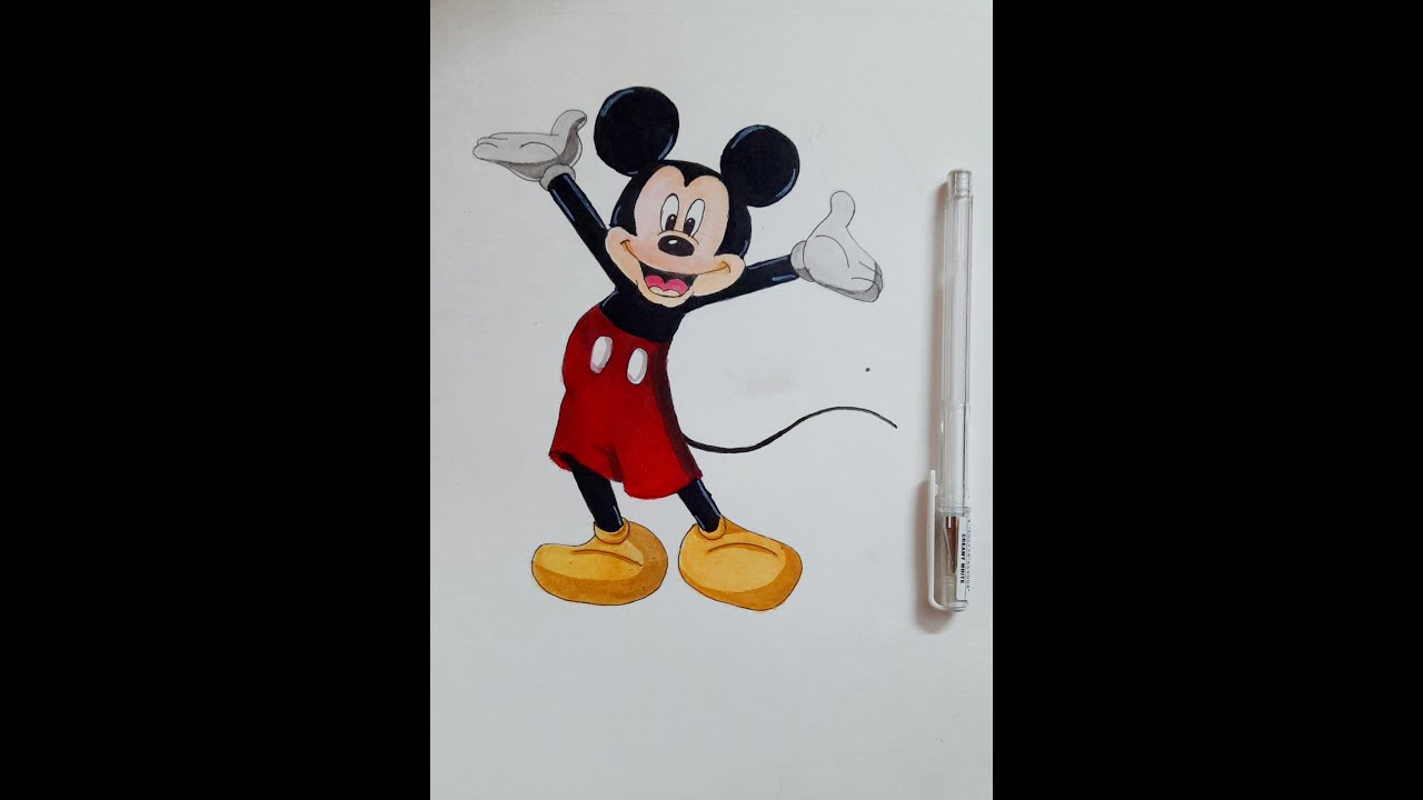 MICKEY MOUSE DRAWING TIMELAPSE #cartooncharacter #shorts #firstshortvideo #youtubeshort #mickeymouse