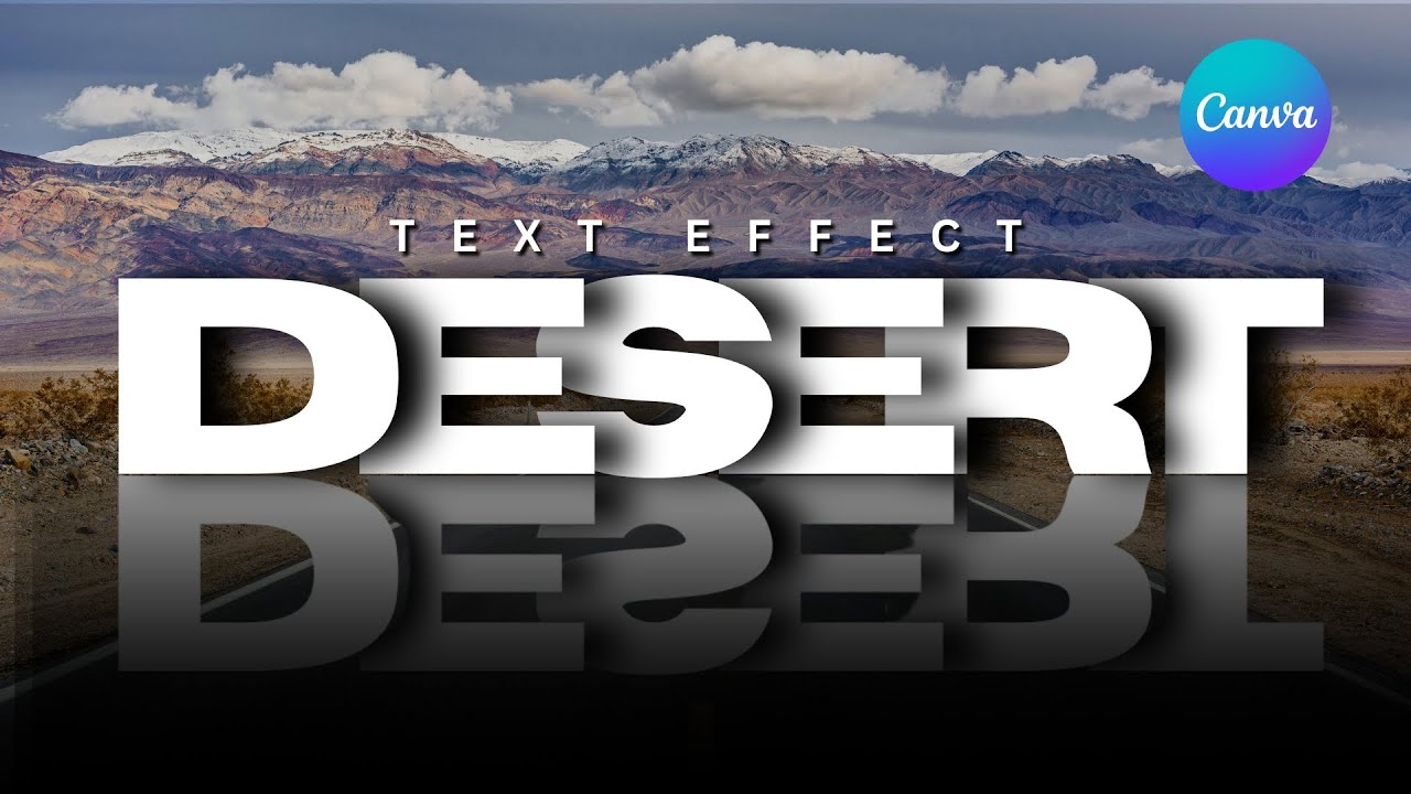 Stunning Overlap Text Effect with Drop Shadow & Reflection in Canva | Easy Canva Tutorial