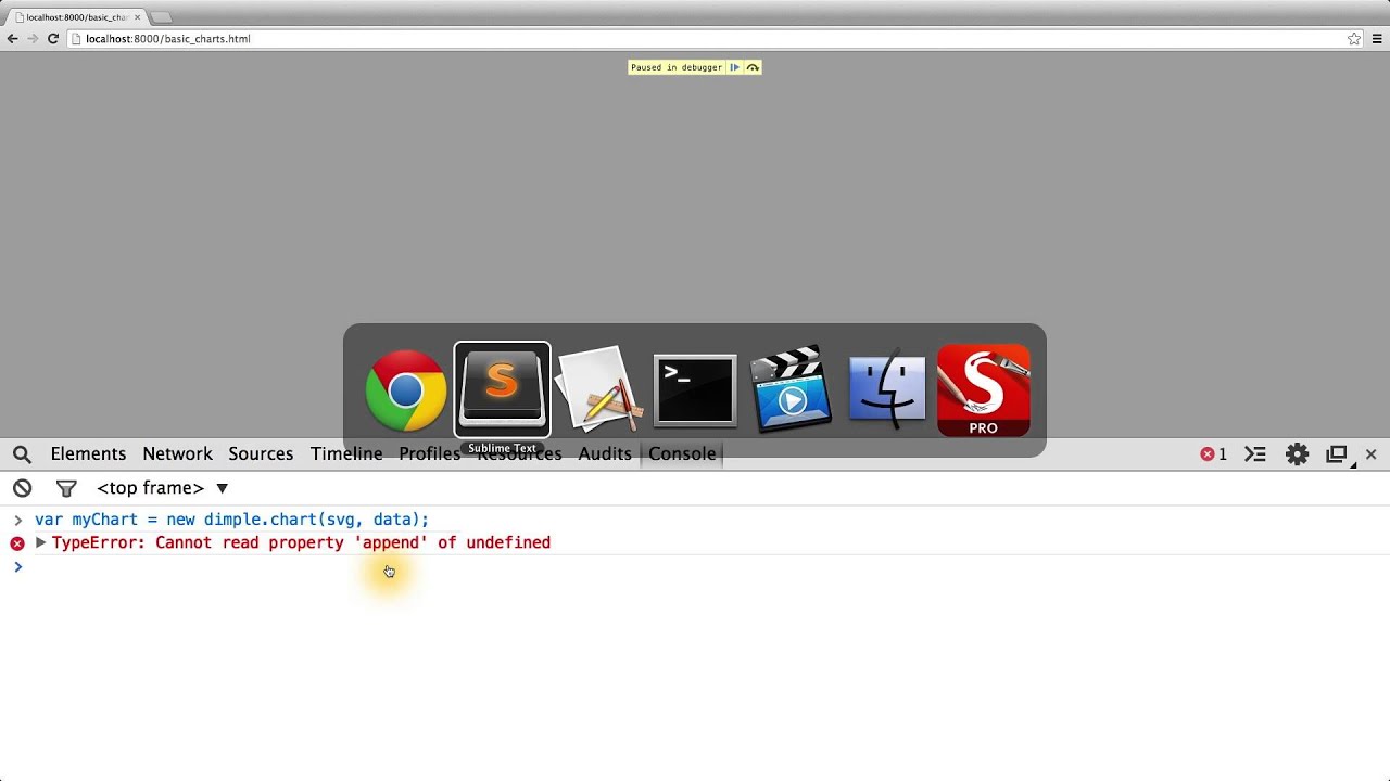 Debugging and Inspecting Chart Objects - Data Visualization and D3.js