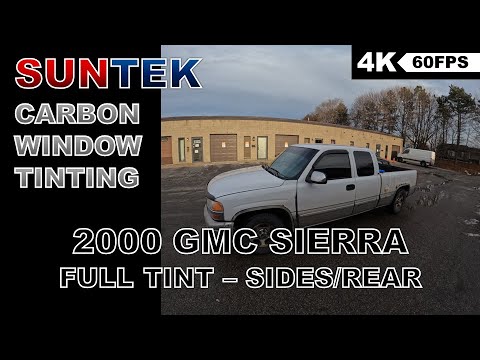 POV Tint Install: 2000 GMC Sierrra - SunTek Carbon Window Tint on Sides & Rear. Start to Finish.