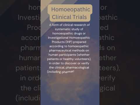 what do you mean by "Homoeopathic Clinical Trials"?
