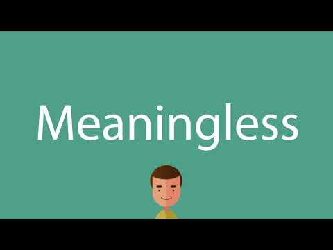 Meaningless pronunciation