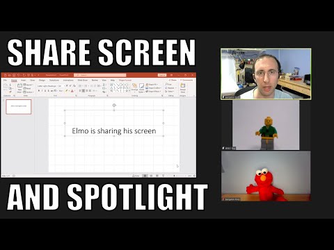 Share Screen and Spotlight Someone in Zoom