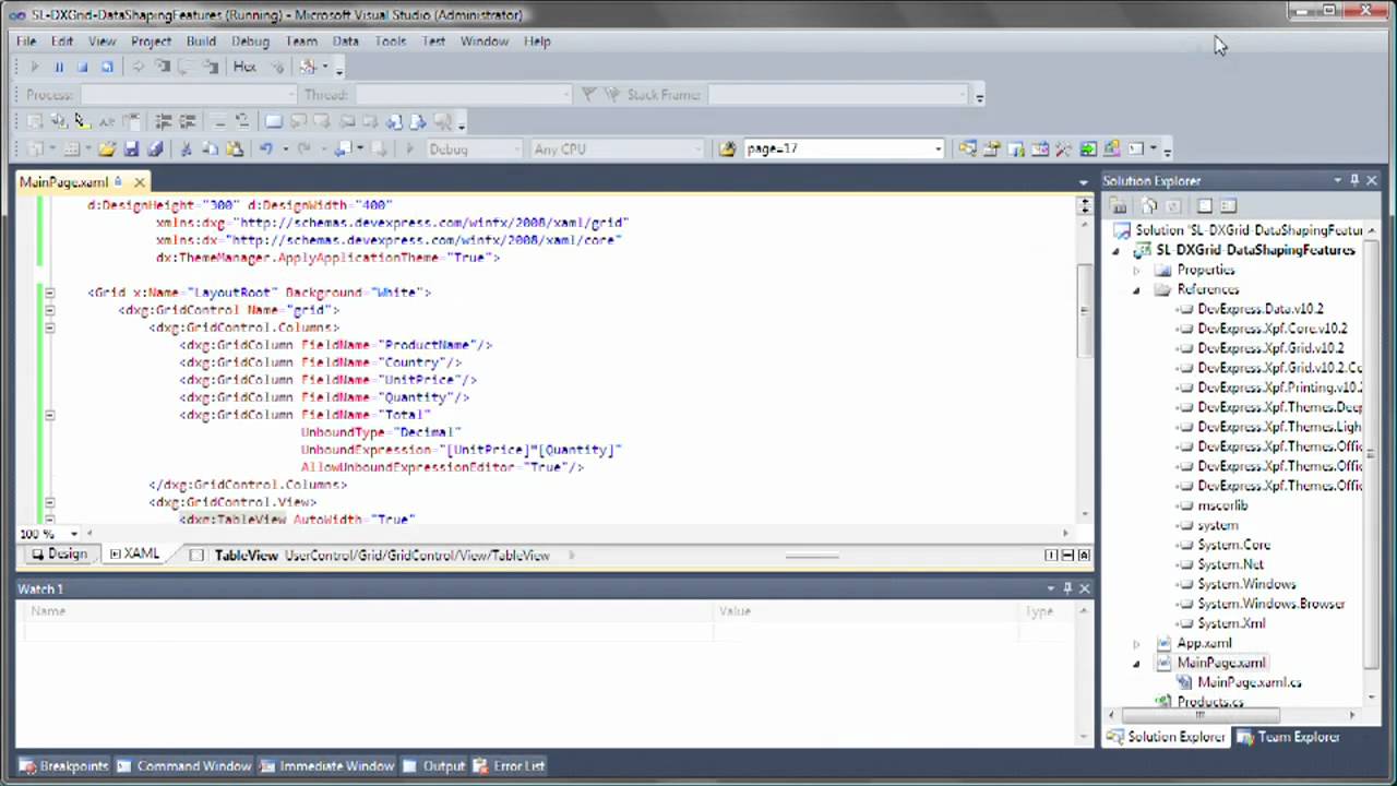 Silverlight Data Grid - Data Shaping Features