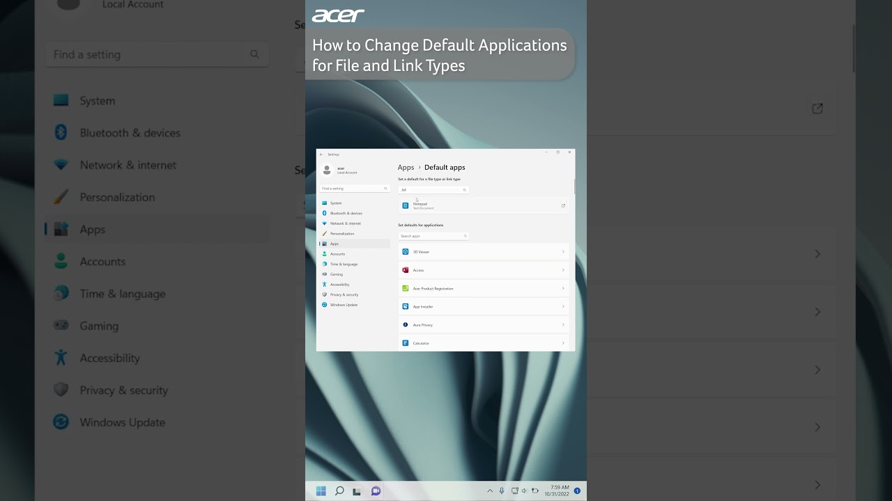 How to Change Default Applications for File and Link Types