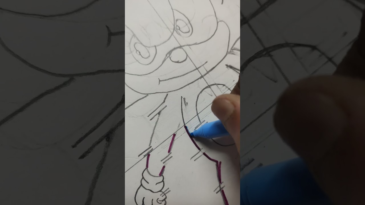 DRAWING SONIC BUT 4 DIFFERENT STYLES Part-1