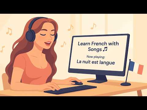 Learn French Fast with the Song La nuit est longue 🎵 (Lyrics + Meaning Explained)